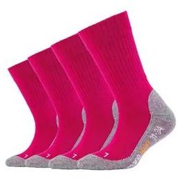4er Pack Camano Pro Tex Crew Socken Kinder 0042 - fuchsia 27-30
