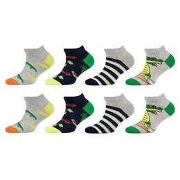 8er Pack Camano Soft Originals Bio-Baumwolle Sneakersocken Kinder 9200 - fog melange 27-30