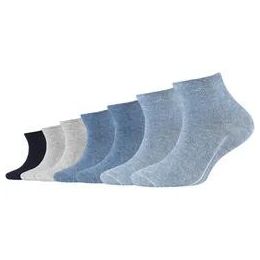 7er Pack Camano Soft Bio-Baumwoll Quarter Socken Kinder 0024 - jeans mix 35-38
