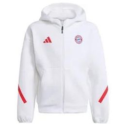 Adidas FC Bayern M&uuml;nchen Einlaufjacke 2025/26 Kinder JM9437 - white/black 128