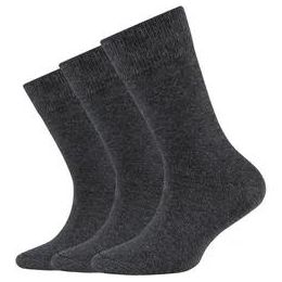6er Pack Camano Soft Originals Bio-Baumwolle Crew Socken Kinder 9800 - anthracite melange 39-42