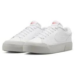 Nike Court Legacy Lift Plateau Sneaker Damen 108 - white/photon dust-picante red 40.5