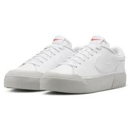 Nike Court Legacy Lift Plateau Sneaker Damen 108 - white/photon dust-picante red 42