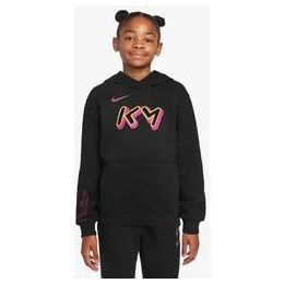 Nike Kylian Mbapp&eacute; Club Fleece Fu&szlig;ball Hoodie Kinder 010 - black/hyper pink/metallic gold S (128-137 cm)