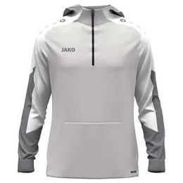 Jako Dynamic 1/4-Zip Hoodie Kinder 837 - hellgrau/wei&szlig;/grau 152