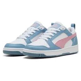 Puma Rebound V6 Lo Sneaker Kinder 30 - Puma white/poised pink/cool blue 36