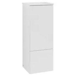 Villeroy & Boch Villeroy und Boch Antao Mittelschrank L43000GF mit Beleuchtung, 1 T&uuml;r, 414 x 1039 x 356 mm, Front ohne Struktur, Glossy White Lacquer / Glossy White Lacquer