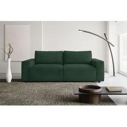 Schlafsofa WERK2 "Lima, inkl. Bettkasten, bequem, Mega Sofa: Breite 245 cm", moosgr&uuml;n, B:245cm H:74cm T:102cm, 90% Polyester, 10% Nylon, Sofas, Schlafsofa, Big Sofa mit Bettfunktion und Stauraum f&uuml;r Krims & Krams