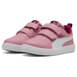 Puma Courtflex V3 Sneaker mit Klettverschluss Kinder 15 - poised pink/Puma white/berry 30