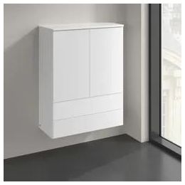 Villeroy & Boch Villeroy und Boch Antao Highboard K47100MT 2 T&uuml;ren, 814 x 1039 x 356 mm, Front mit Struktur, White Matt Lacquer / White Matt Lacquer
