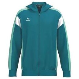 Erima Celebrate 125 Kapuzen-Trainingsjacke Kinder tahitian blue/mint 164