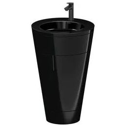 Duravit Starck 1,c-bonded Set S19515OBD400010 Griff Diamantschwarz, Keramik Schwarz Matt, Innenbeleuchtung, bodenstehend, Schwarz Hochglanz, 864 x 560 x 605 mm