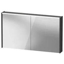 Duravit D-Code Spiegelschrank Verspiegelt DC7108049492000 1200x700x148, Graphit Matt, Steckdose J, LED Beleuchtung