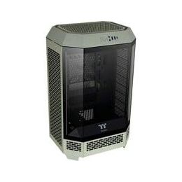 Thermaltake The Tower 300, Tower-Geh&auml;use hellgr&uuml;n, Tempered Glass