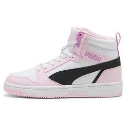 Puma Rebound V6 Mid-Top Sneaker Kinder 43 - Puma white/Puma black/pearl pink 38.5