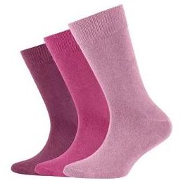 3er Pack Camano Soft Bio-Baumwolle Crew Socken Kinder 4170 - orchid smoke 27-30