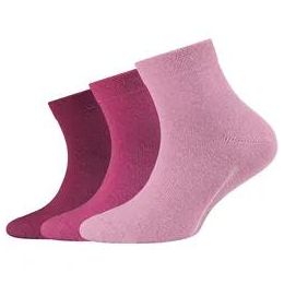 3er Pack Camano Soft Bio-Baumwolle Quarter Socken Kinder 4170 - orchid smoke 23-26