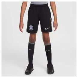 Nike FC Chelsea London Dri-FIT Stadium Torwartshorts Kinder 010 - black/smoke grey/white XS (122-128 cm)
