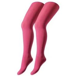 2er Pack Camano Warm & Cozy Thermo Teddy Strumpfhose Kinder 4540 - shocking pink 110/116