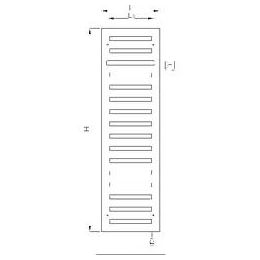 Zehnder Metropolitan Bar Design-Elektroheizk&ouml;rper ZM1Z1650G200020 MEPE-180-050/GD, 1750 x 500 mm, Light beige