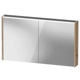 Duravit D-Code Spiegelschrank Verspiegelt DC7108055551000 1200x700x148, Eiche Marmoriert Matt, Steckdose E, LED Beleuchtung