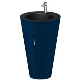 Duravit Starck 1,c-bonded Set S19514O70980010 Griff Edelstahl, Keramik Schwarz Matt, Innenbeleuchtung, bodenstehend, Nachtblau Seidenmatt, 864 x 560 x 605 mm