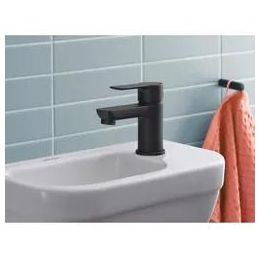 Duravit D-Code Waschbecken 07494000412 mit Hahnloch, mit &Uuml;berlauf, Wei&szlig; Hochglanz, 400x140mm