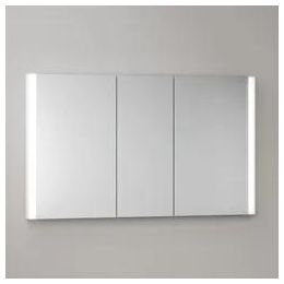 KEUCO Somaris Spiegelschrank mit Beleuchtung 14514513100 120x71x11,5cm, Wandeinbau, 3 T&uuml;ren, wei&szlig; matt