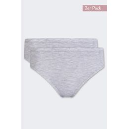 Jazz-Pants Slips Nina von C. "Light & Easy", Damen, Gr. 46, silber (silber melange), Obermaterial: 95% Modal, 5% Elasthan, meliert, bequem, Unterhosen Jazz-Pants Slips, basic, eng, elastisch, weich, atmungsaktiv, bequem