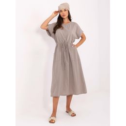 Madnezz House Kleid Damen Gr&ouml;&szlig;e 38/40 dunkelbeige Winterkleid