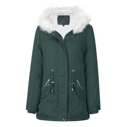 YOUTHUP Winter Jacket female Green size 2XL
