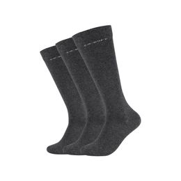 Socken Camano "ca-soft", Damen, Gr. 35-38, schwarz (anthrazit melange), Baumwolle, Elasthan, Polyamid, meliert, unifarben, normal, Socken Socken, mit langer Form