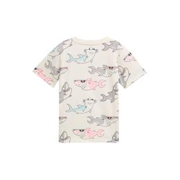 Tom Tailor T-Shirt Jungen Gr&ouml;&szlig;e 104/110 hellblau / grau / rosa / wei&szlig;