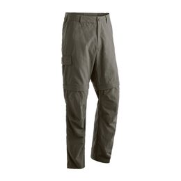 Outdoorhose Maier Sports "Trave", Herren, Gr. 30, Kurzgr&ouml;&szlig;en, braun (schlamm), 100% Polyamid, Hosen Outdoorhose, Herren Zip-Off Wanderhose, schnelltrocknende Trekkinghose, Regular Fit