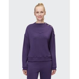 Sweatshirt Venice Beach "SWEATSHIRT CODY", Damen, Gr. L (42), lila (eggplant), Obermaterial: 50% Polyester, 45% Modal, 5% Elasthan, Sweatshirts Sweatshirt