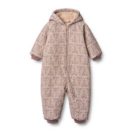 Schneeoverall Wheat "Thermo Suit Krammo", Jungen, Gr. 80, N-Gr, rosa (rose dust tapestry), Web, Obermaterial: 100% Polyester, gemustert, figurbetont kn&ouml;chellang, Overalls Schneeoverall, wasserdicht, mit Reflektoren