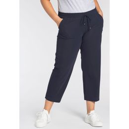 Schlupfhose KjBRAND "7/8 Babsie Jogg Sensitiv", Damen, Gr. 42, N-Gr, blau (dunkelblau), Web, Obermaterial: 75% Polyamid, 25% Elasthan, unifarben, 7/8-L&auml;nge, Hosen Schlupfhose, Sommerhose mit Schlupfbund