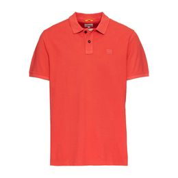 Poloshirt Camel Active, Herren, Gr. S, rot (sunfaded rot), Web, Obermaterial: 100% Baumwolle, unifarben, regular fit h&uuml;ftbedeckend, Rundhals, Shirts Poloshirt, mit Logo-Stickerei