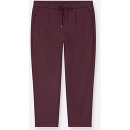 Jogger Pants Inspirationen, Damen, Gr. 22, Kurzgr&ouml;&szlig;en, rot (burgund), 58% Viskose, 36% Polyamid, 6% Elasthan, unifarben, lang, Hosen Jogger Pants