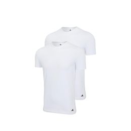 T-Shirt adidas Sportswear "Active Flex Cotton", Herren, Gr. S, 100, wei&szlig;, Obermaterial: 95% Baumwolle, 5% Elasthan, bequem kniebedeckend, Rundhals, Shirts T-Shirt, Lockere Passform, Rundhals-Ausschnitt, Kurzarm