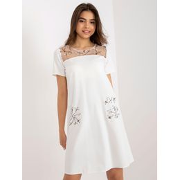 Madnezz House Kleid Damen Gr&ouml;&szlig;e 40 offwhite Winterkleid