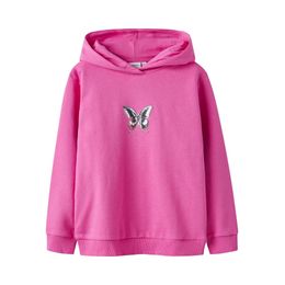 name it Sweatshirt M&auml;dchen Gr&ouml;&szlig;e 122/128 pink / schwarz / wei&szlig;