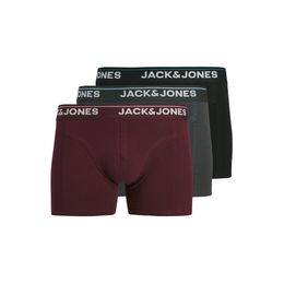 Jack & Jones Jack & Jones Boxershorts Herren Gr&ouml;&szlig;e S grau / weinrot / schwarz