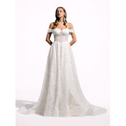 Devotion Dresses Abendkleid 'Wedding dress Oliva' Damen Gr&ouml;&szlig;e 40 elfenbein Winterkleid