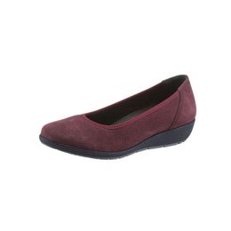Ballerina CLASSIC, Damen, Gr. 41, rot (bordeaux), Nubukleder, Schuhe Ballerina