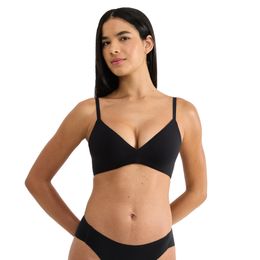 Push-up-BH Sloggi "ZERO Feel Pure THE UP Push Up", Damen, Gr. XL, N-Gr, schwarz, Single Jersey, Obermaterial: 36% Polyester, 34% Modal, 15% Polyamid, 15% sonstige Fasern, BHs Push-up-BH, nat&uuml;rlich und unsichtbar