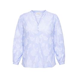 Only Carmakoma Bluse 'CARTorra' Damen Gr&ouml;&szlig;e XXL hellblau / wei&szlig;
