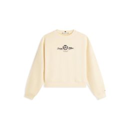 Tommy Hilfiger Sweatshirt 'Varsity' Damen Gr&ouml;&szlig;e XXS creme / navy