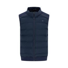Sweatweste Fynch-Hatton, Herren, Gr. S, blau (schwarz navy), Obermaterial: 76% Polyester, 21% Viskose, 3% Elasthan, unifarben, regular fit taillenbedeckt, ohne Ausschnitt, Westen Sweatweste, mit Stehkragen