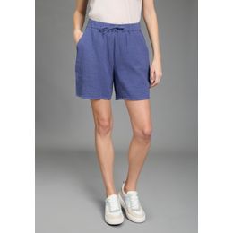 Shorts Laura Scott, Damen, Gr. 34, N-Gr, blau, Web, Obermaterial: 100% Baumwolle, Hosen Shorts, feminine Stoffhose, aus Baumwolle, leichtes Webmaterial, unifarben